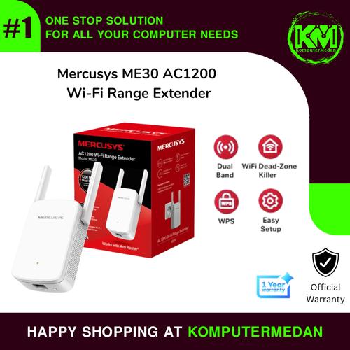 Jual Mercusys ME30 AC1200 Wi-Fi Range Extender - Kota Medan ...