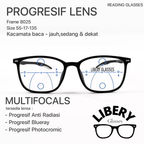 Jual kacamata lensa PROGRESIF 8025 untuk jalan dan baca PRIA/WANITA ...