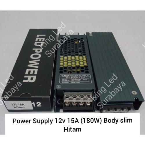 Jual Adaptor Slim 12V 15A Power Supply LED Switching 180W 12 Volt ...