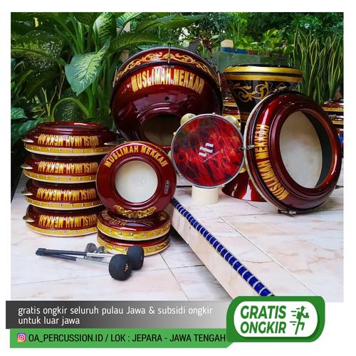 Jual 1 set rebana hadroh ukir Jepara paket lengkap pro - Kab. Jepara ...
