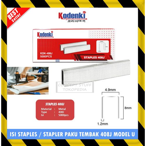 Jual ISI ULANG REFILL STAPLER STAPLES PAKU TEMBAK ANGIN GUN 408J MODEL ...
