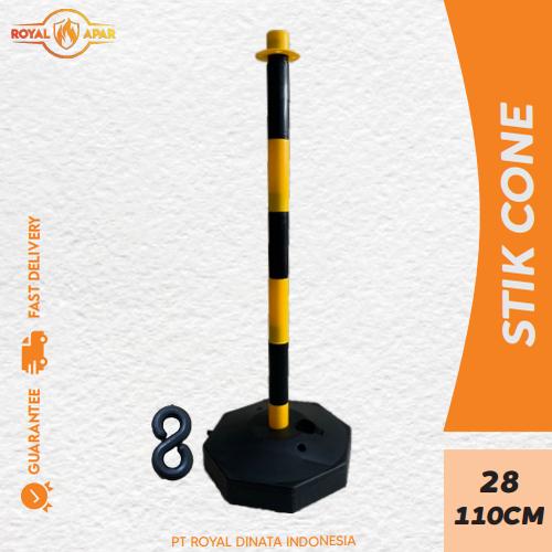 Jual Stick Cone Base Plastik 110 Cm / Black Yellow - Royal Apar - Kab ...
