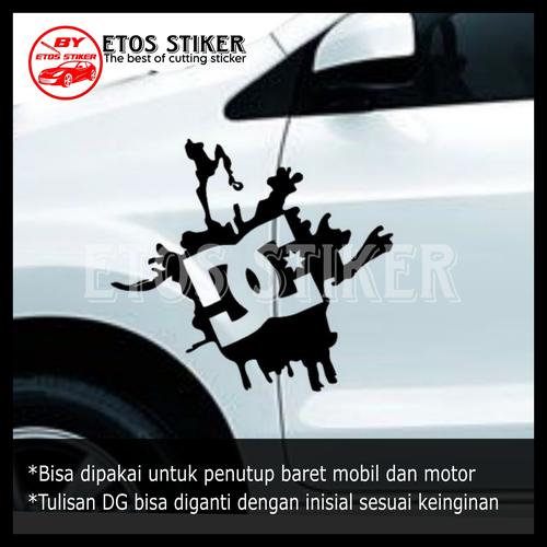 Jual Stiker Bercak Penutup Baret Inisial Custom Cutting Sticker Mobil ...
