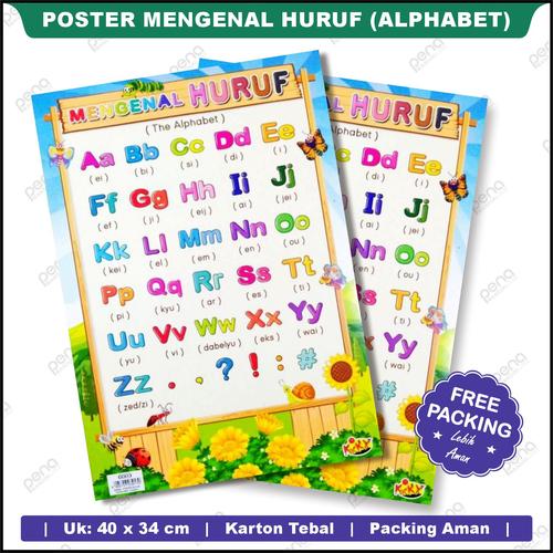 Jual Poster Belajar Abjad Latin Anak Huruf Kapital Huruf Besar - Kab ...