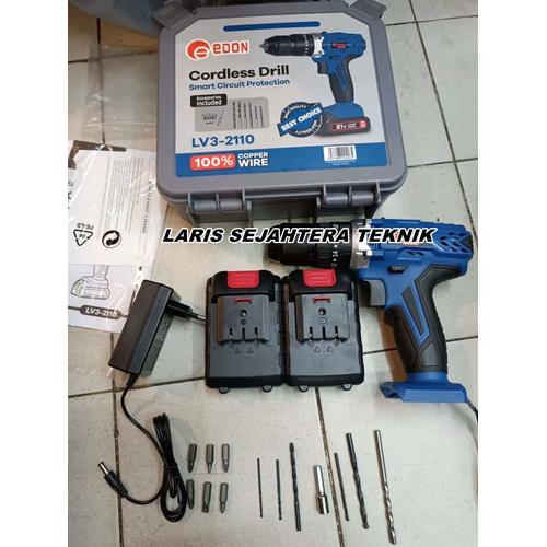 Jual Mesin Bor Baterai 21Volt EDON LV3-2110 Impact Cordless Drill ...