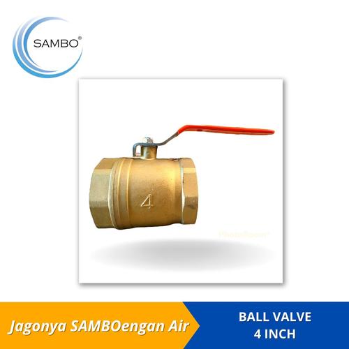 Jual Sambo Ball Valve Stop Kran 4 inch Brass Kuningan - Kota Tangerang ...