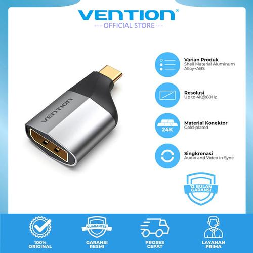 Jual Vention Adapter USB Type C to DisplayPort DP Female - TCC - Jakarta Barat - Vention ...