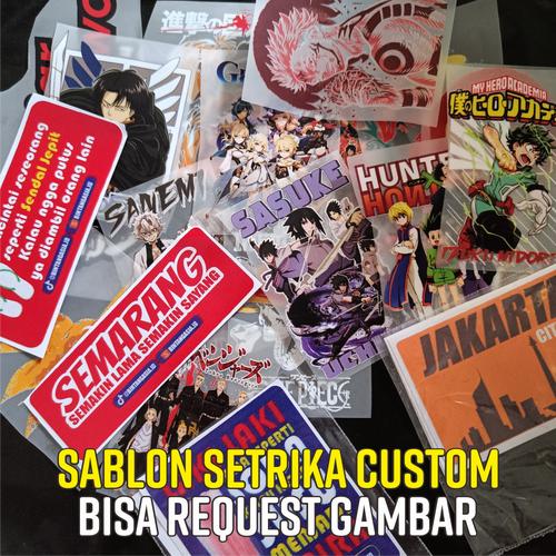 Jual BA144 Custom Sticker Sablon Setrika Untuk Di Kaos atau Kain ...