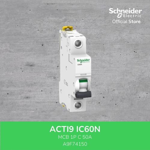 Promo Schneider Electric ACTI9 IC60N 1P C 50A 230V MCB-A9F74150 - Jakarta Pusat - Schneider ...