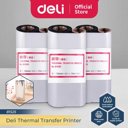 Jual Deli Tinta Ribbon Barcode mempunyai 2 ukuran tinta tahan lama ...