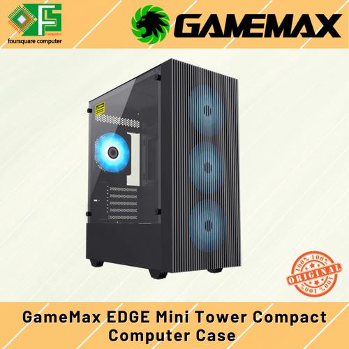 Jual PC Casing Gaming GameMax EDGE Mini Tower Compact Black - Kota ...