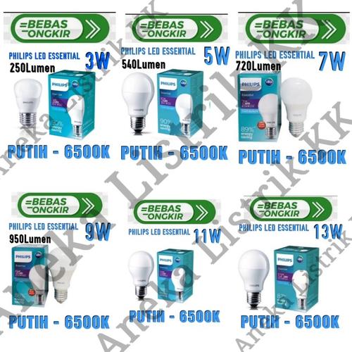 Jual PHILIPS LAMPU LED ESSENTIAL 3W 5W 7W 9W 11W 13W 15W 3 5 7 9 11 13 ...