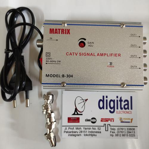 Jual CATV SIGNAL AMPLIFIER 30 dB MATRIX MODEL B 304 - Kota Pekanbaru ...