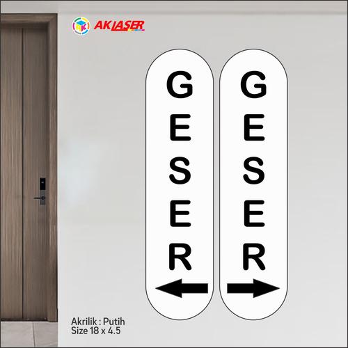 Promo AKRILIK SIGN PINTU GESER / SLIDE TIPE 4 - SILVER, KANAN - Kota ...
