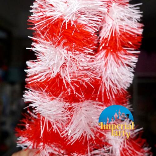 Jual Slinger Hiasan Rumbai Pohon Merah Putih Dua Warna Dirgahayu Besar ...