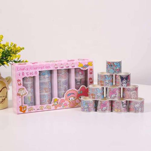 Jual Stiker Rol isi 12 Sticker Korea MOMO PET Kado Washi Tape Kuromi ...