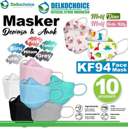 Jual Masker KF94 4PLY 3D PACK isi 10pcs DELKOCHOICE Anak & Dewasa FACE ...