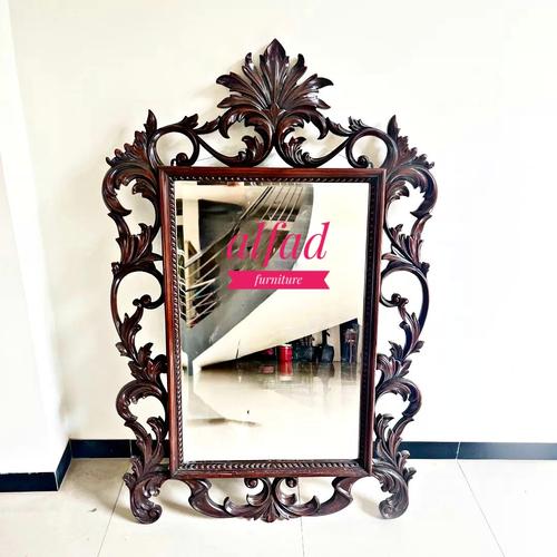 Jual figura kaca bingkai cermin dinding frame cermin rias ukir kayu ...