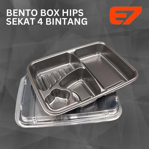 Jual Bento Box 4 Sekat Hitam Plastik HIPS - isi 50pcs - Jakarta Utara ...