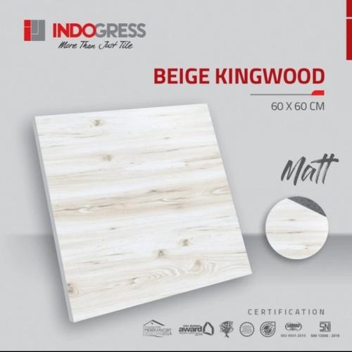 Jual granit lantai motif kayu 60x60 indogress beige kingwood matt - Kab. Bogor - PT. MANDIRI ...