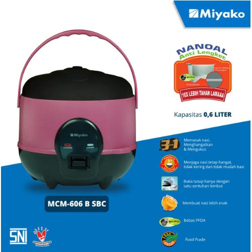 Jual Miyako Rice Cooker 3in1 Magic Com Mini Magicom MCM-606B SBC MCM ...