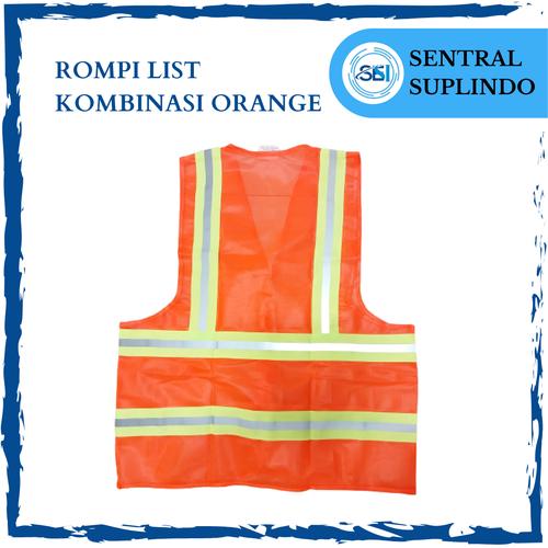 Jual Rompi safety polyester kombinasi 4 line bahan polyester double ...