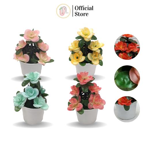 Promo Tanaman Hias Plastik Pot Bunga Mawar Mini Dekorasi Ruangan ...