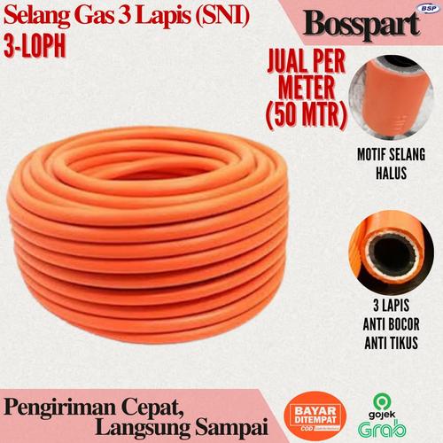 Jual Selang Gas SNI Orange 2 lapis HARGA PER ROLL motif garis/kasar - 3 ...