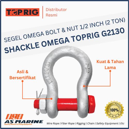 Promo Shackle / Segel Omega Bolt & Nut G2130 1/2 Inch 2 Ton TOPRIG ...