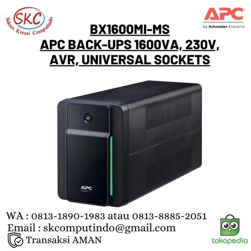 Jual BX1600MI-MS APC Back-UPS 1600VA, 230V, AVR, Universal Sockets ...