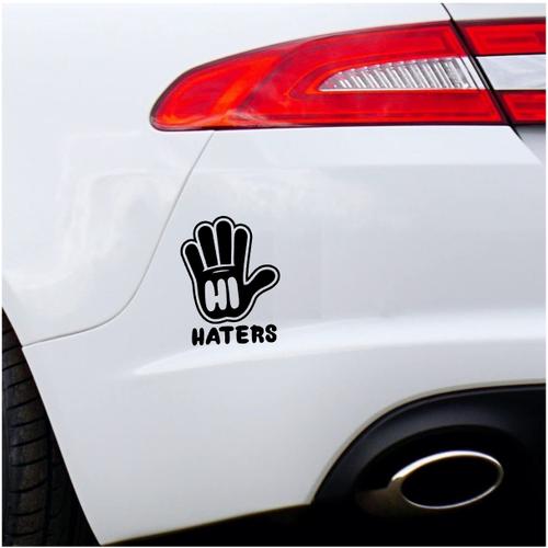 Jual Stiker Lucu Unik Body Kaca Mobil Cutting Sticker Hi Haters - Kab ...