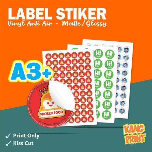 Jual Cetak Stiker / Sticker / Label Vynil+Cutting A3 - Print Only ...