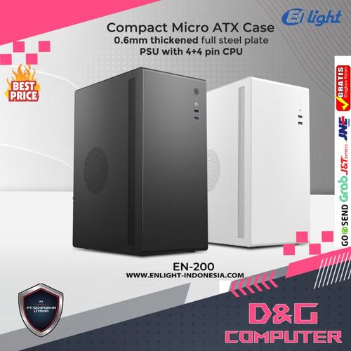 Jual Casing Enlight EN 200 - Compact Micro ATX Case - - hitam - Jakarta ...