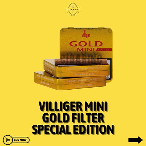 Jual cigarillos - Villiger Mini Gold Filter Special Edition - tin of 20 ...
