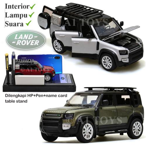 Promo Miniatur diecast mobil Land Rover Defender 110 hijau CCA 15 cm 1: ...