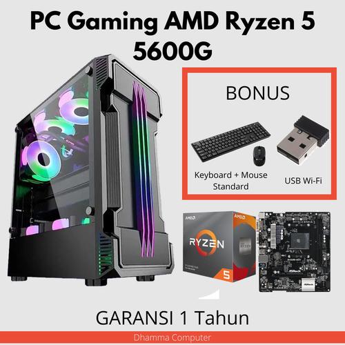 Jual PC Gaming Paket CPU Rakitan Komputer AMD Ryzen 5 5600G SIAP GAMING ...