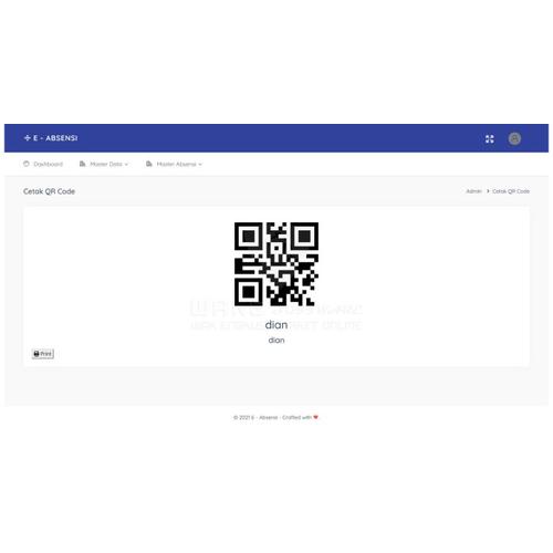 Jual SOFTWARE ABSENSI-PRESENSI ONLINE MEMAKAI QR CODE BERBASIS WEB ...