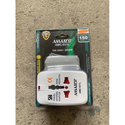 Jual AMASCO TRAVEL UNIVERSAL ADAPTOR AMC-931L COLOKAN SERBAGUNA - Kota ...