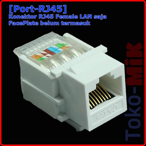 Jual Konektor RJ45 LAN RJ11 Telepon Wall Socket Tembok FacePlate Inbow ...