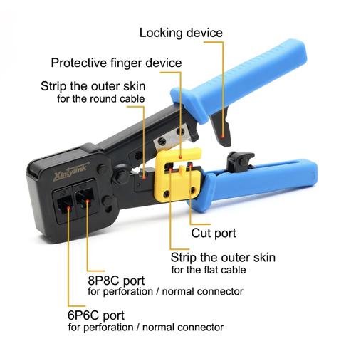 Jual Tang Krimping RJ45 EZ Anti Gagal CAT5E CAT6 Crimping Tool LAN RJ ...