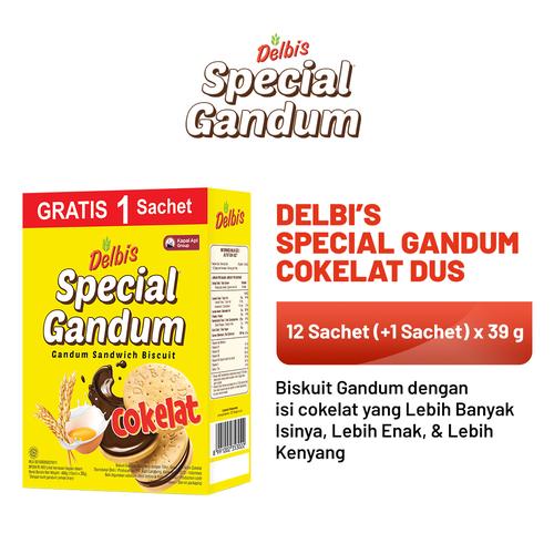 Jual Delbis Special Gandum Cokelat Dus (12 Sachet x 39 gram) Biskuit ...