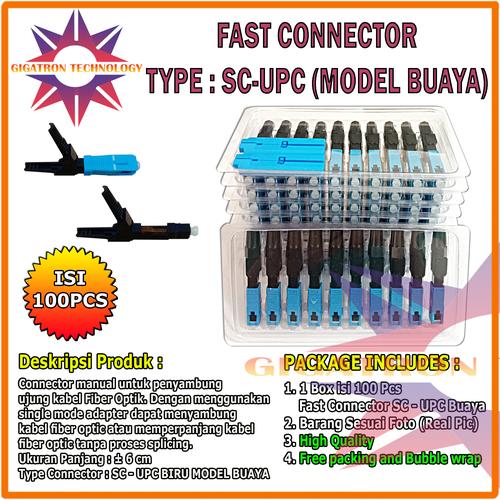 Promo Fast Connector SC UPC Fiber Optic Fast Konektor Fiber Optik Buaya ...