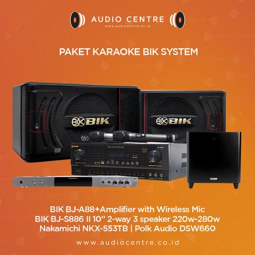 Promo Paket karaoke system BIK BJ-AU88+ BJ-S886 II with wireless ...