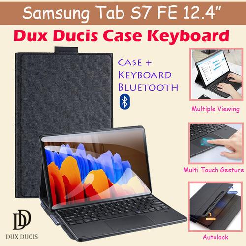 Jual Samsung Tab S7 FE 5G 12.4" Dux Ducis Keyboard Touchpad Case Book ...