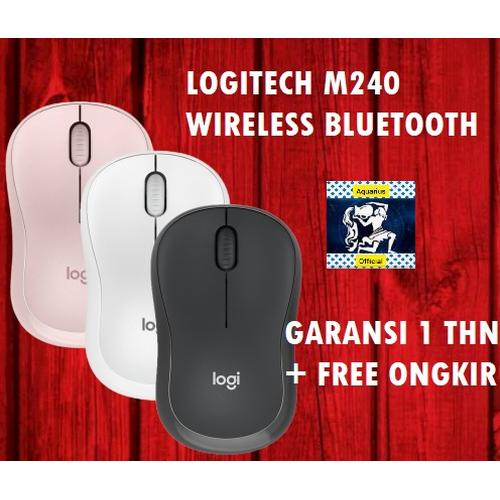 Jual Logitech Mouse M240 Wireless Bluetooth Silent Click M 240 - PINK ...