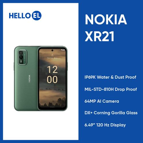 Jual NOKIA XR21 IP69K MIL-STD-810H 120Hz 6/128GB Rugged Android Smartphone - Green - Kota ...