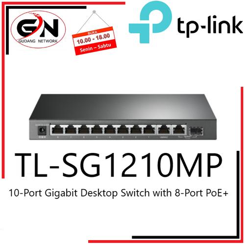 Jual TP-LINK SG1210MP 10-Port Gigabit Desktop Switch with 8-Port PoE+ ...