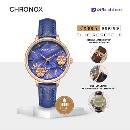 Promo Jam Tangan Wanita Kulit Analog - Chronox CX3005 - Biru Cicil 0% ...