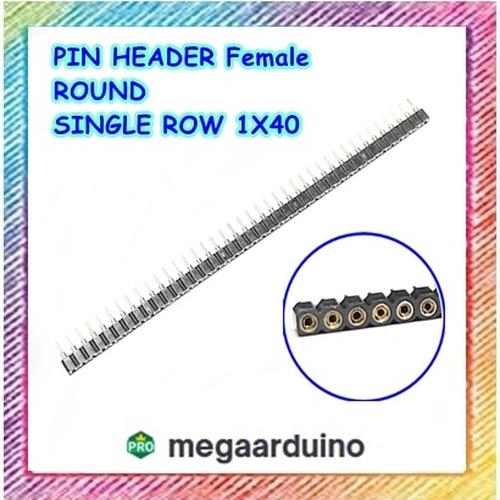 Jual PIN HEADER Female ROUND HEAD SINGLE ROW 1X40 2.54MM - Kota ...