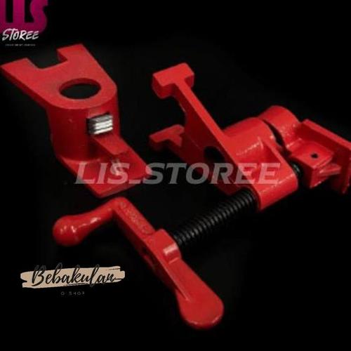 Jual Pipe Clamp 3/4 inch / Klem Pipa 3/4 inci Bar Clamp F Clamp Fixture ...